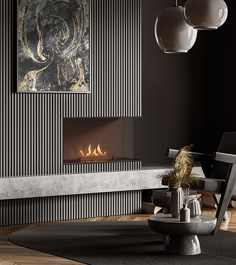 El-Fire Elu B Slimline Three-Sided Medium - Hooijer Haarden